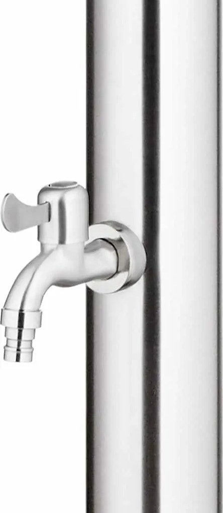 Zahradní sprcha s šedou základnou 220 cm nerezová ocel 3070793