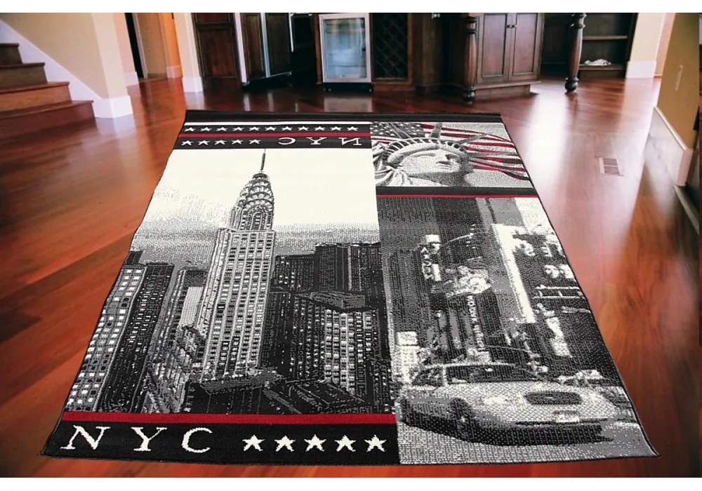 Kusový koberec PP NY šedý, Velikosti 120x170cm