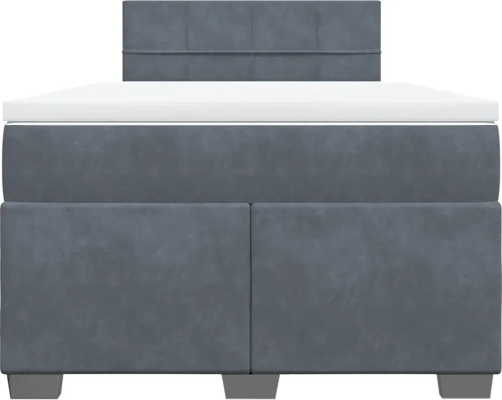 Box spring postel s matrací tmavě šedý 120x190 cm samet 3288559