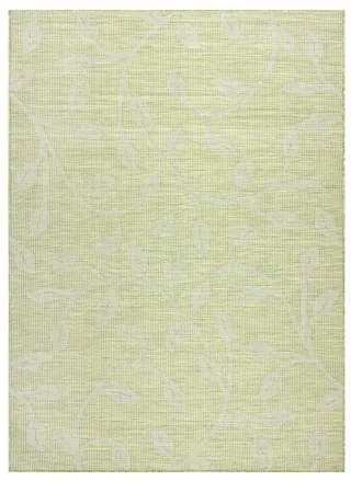 koberec SISAL PATIO 3045 listy ploché tkaní zelená / béžový velikost 194x290 cm | krásné koberce cz