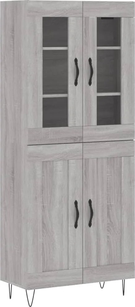 Skříň highboard šedá sonoma 69,5 x 34 x 180 cm kompozitní dřevo 3198375