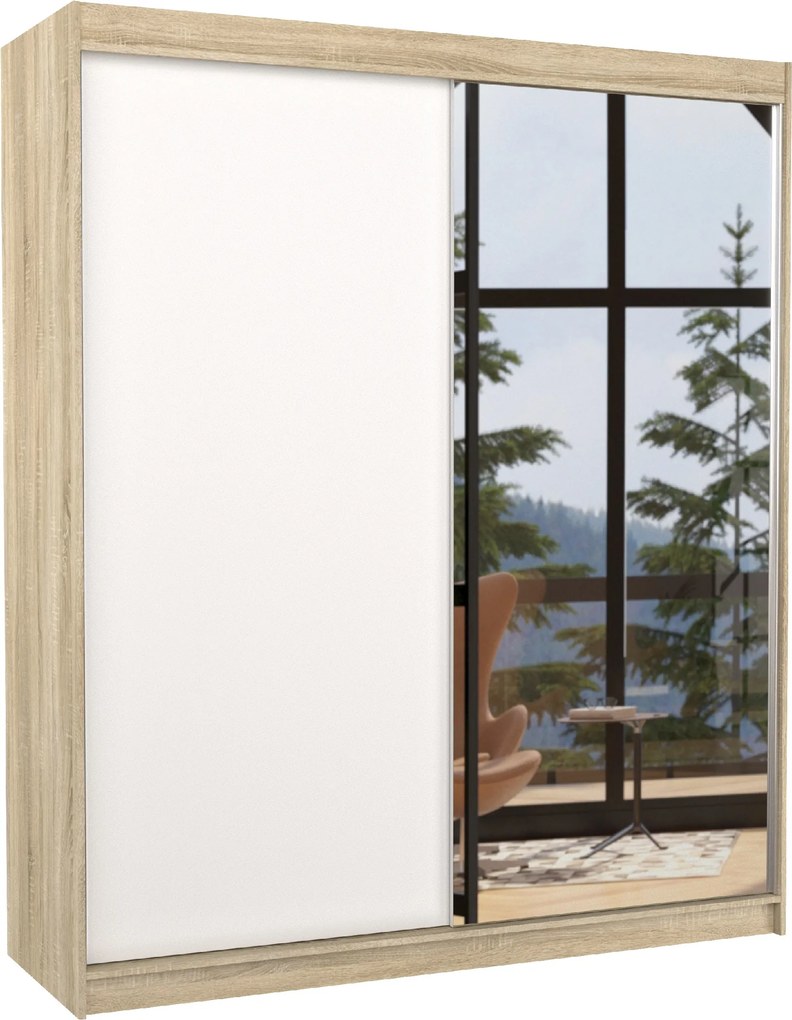 ADRK Furniture Posuvná skříň s zrcadlem VIKI 180 ADRK-SW-VIK-SW-180