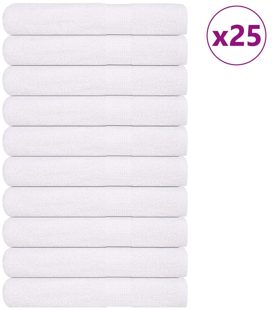 Saunové osušky FROGN 25 ks bílé 80x200 cm 360 g/m² 136664