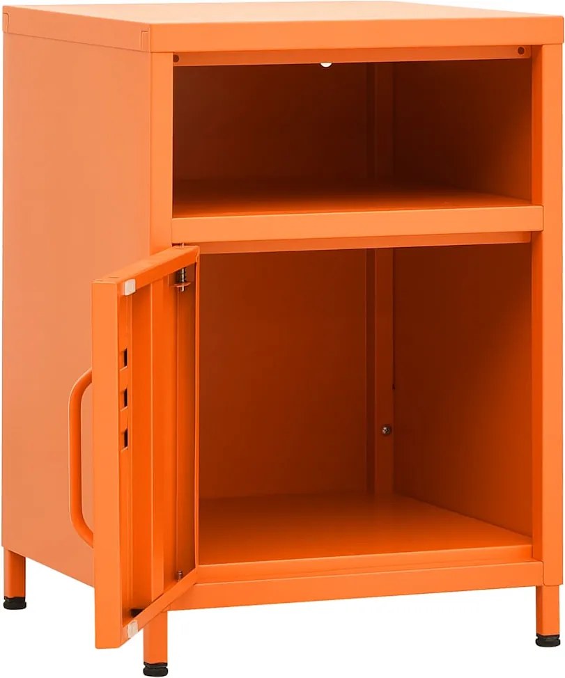 Noční stolky 2 ks oranžová 35 x 35 x 51 cm ocel 3095217