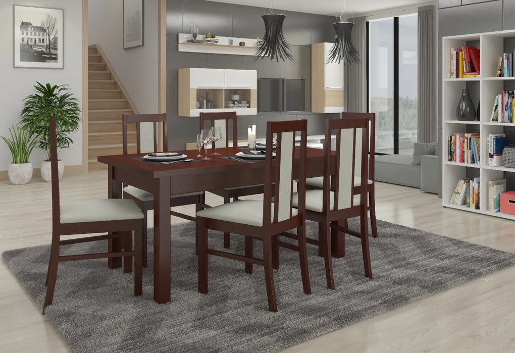 ADRK Furniture Sada stolu s židlemi RODOS 59 SE-ROD-59-DW-B145