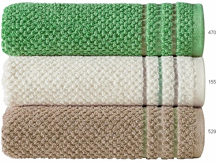 Luxusní ručník a osuška HELGE 470 zelená osuška 70x140 cm