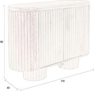 Tmavě hnědá skříňka z mangového dřeva 110x80x40 cm Kenji – Dutchbone