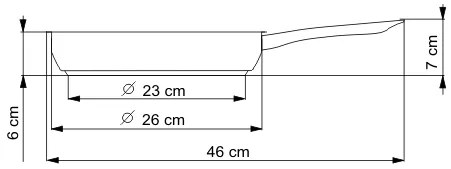 KOLIMAX - české nerezové nádobí Pánev s kovovou rukojetí KOLIMAX KLASIK 26 cm