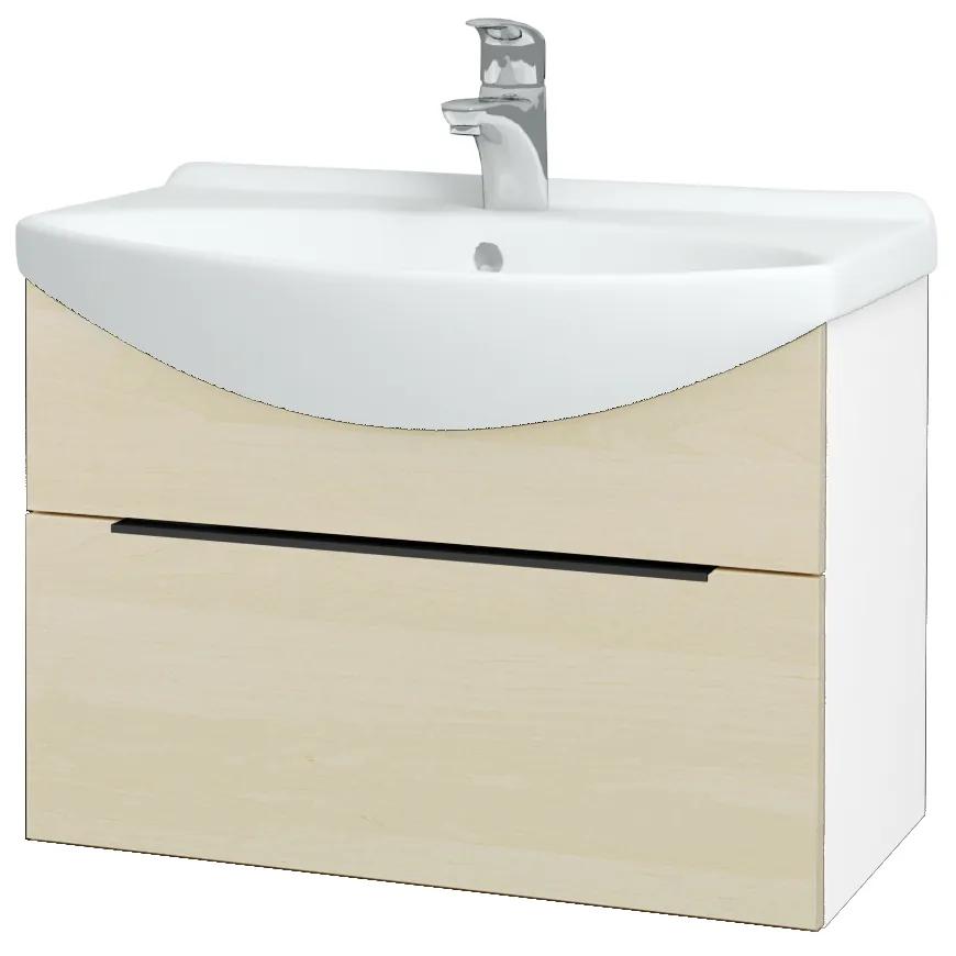 Dřevojas Koupelnová skříň TAKE IT SZZ 65 Varianta: N01 Bílá lesk / Úchytka T01 / N07 Stone