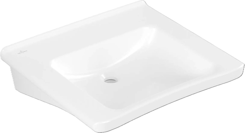 Villeroy & Boch ViCare - Umyvadlo 60x55 cm, bez přepadu, bez otvoru pro baterii, CeramicPlus, AntiBac, alpská bílá 4A8063T2