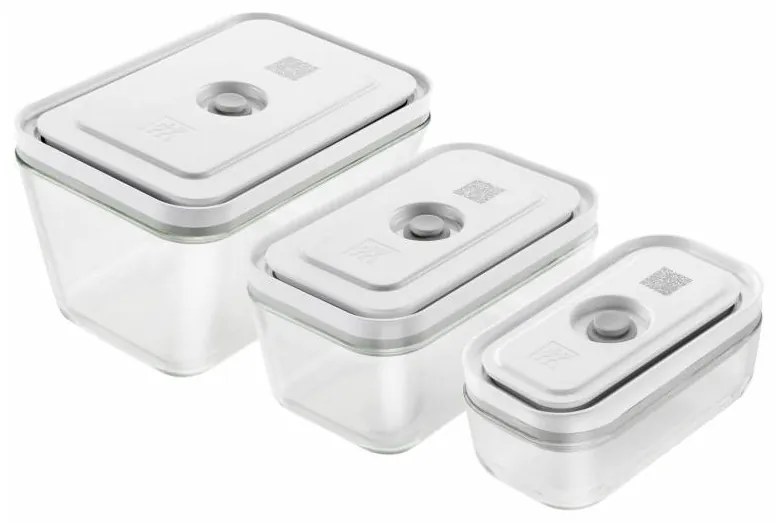 Zwilling sada vakuovacích dóz FRESH & SAVE skleněné 3 ks 1007719