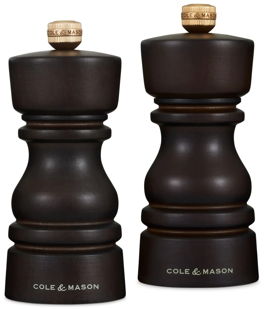 Cole&Mason Sada mlýnků na sůl a pepř London Chocolate Wood 13 cm