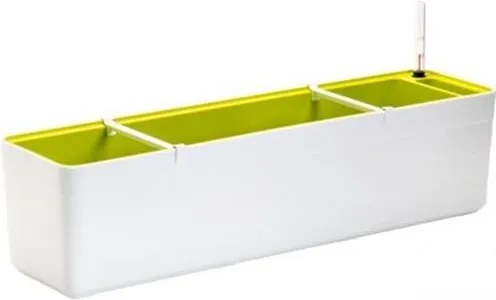 Samozavlažovací truhlík Berberis bílá+zelená 80 cm