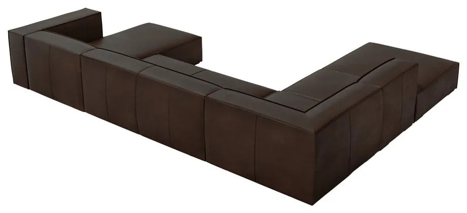 Tmavě hnědá kožená rohová pohovka (levý roh) Madame – Windsor &amp; Co Sofas