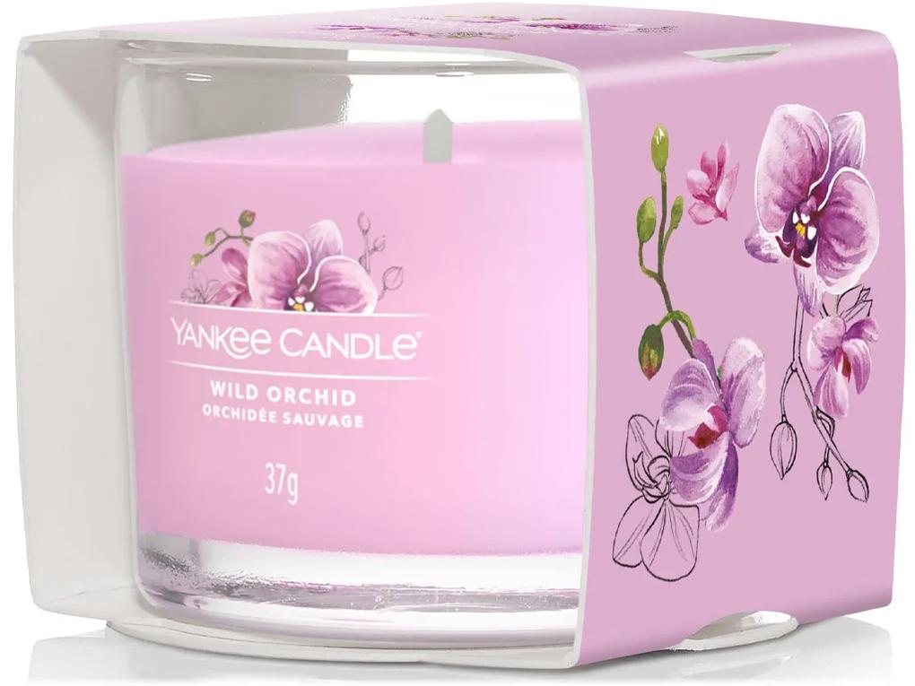 Yankee Candle –  votivní svíčka ve skle Wild Orchid (Divoká orchidej), 37 g