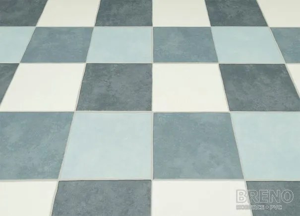 Breno PVC TEX-STYLE Vichy 707M - dlažba, šíře 100 cm