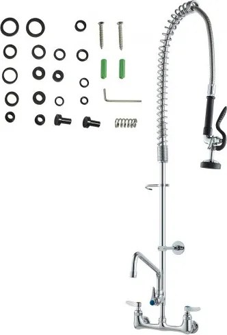 Komerční baterie s oplachovacím rozprašovačem, 111,8 cm výška, 20,3 cm střed, 30,5 cm