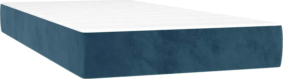 Box spring postel s matrací tmavě modrá 80 x 200 cm samet 3143053