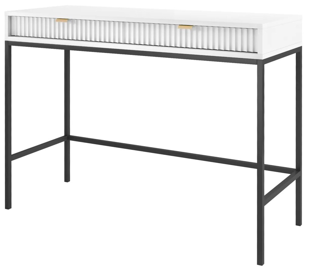 Toaletní stolek Nova 104 cm bílý/černý