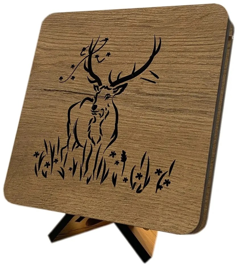 Li-Go "Jelen" lampa 19x19cm provedení povrchu: černá s patinou