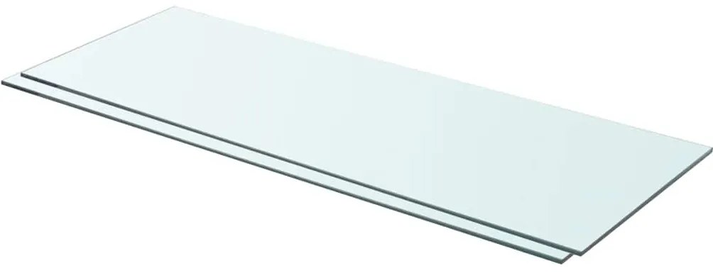 Policové desky 2 ks sklo čiré 80 x 30 cm 3051576