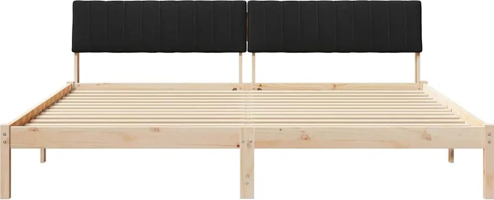 Rám postele Hnědo-černá 200 x 200 cm Masivní borovicové dřevo 3394350