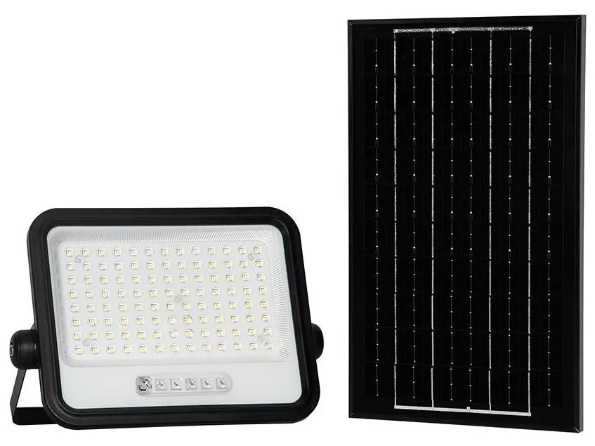LED Stm. solární reflektor LED/200W/3,2V IP65 10000 mAh černá + dálkové ovládání