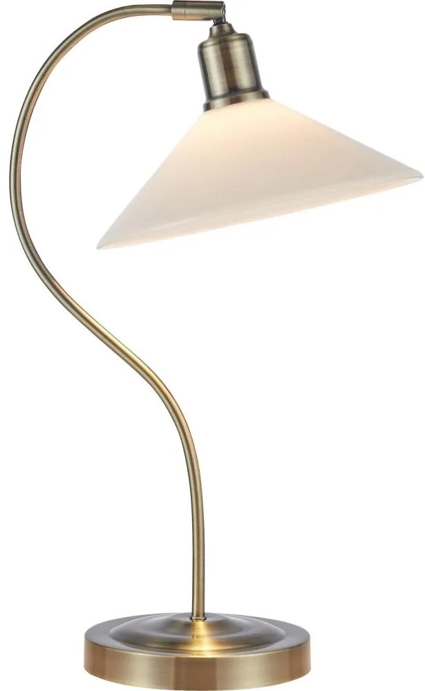 Markslöjd 108863 - Stolní lampa VELA 1xE27/40W/230V mosaz/bílá