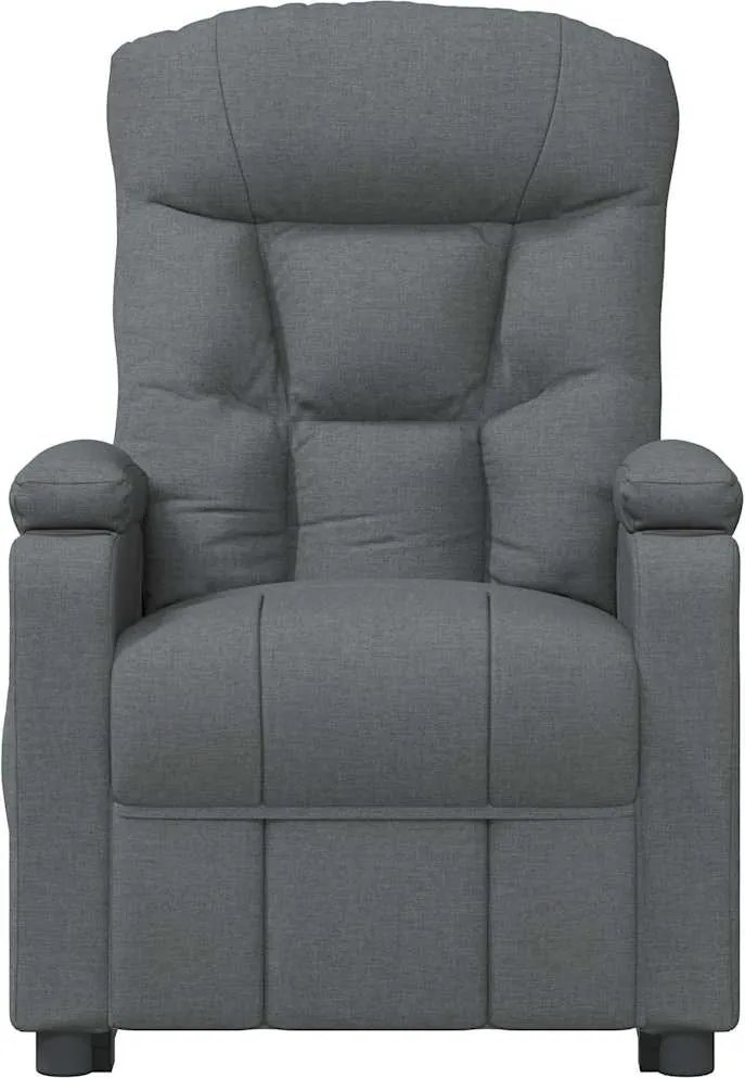 Elektrické polohovací křeslo tmavě šedé textil 3098816