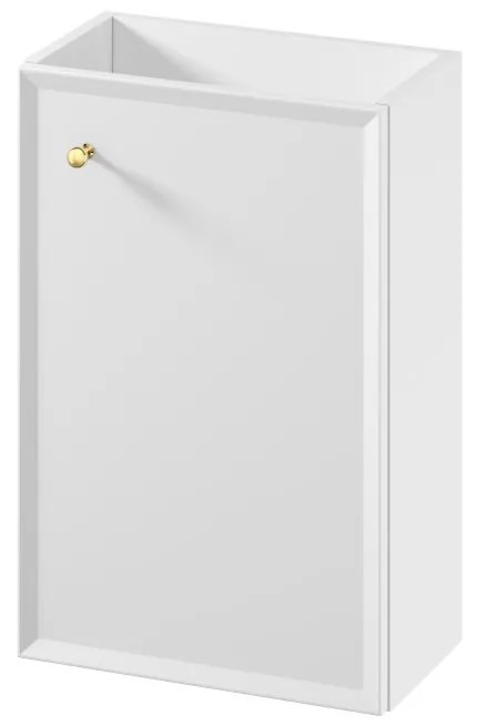 Cersanit Mille, závěsná WC skříňka 392x214x590 mm + keramické umyvadlo Como, bílá matná, S801-568