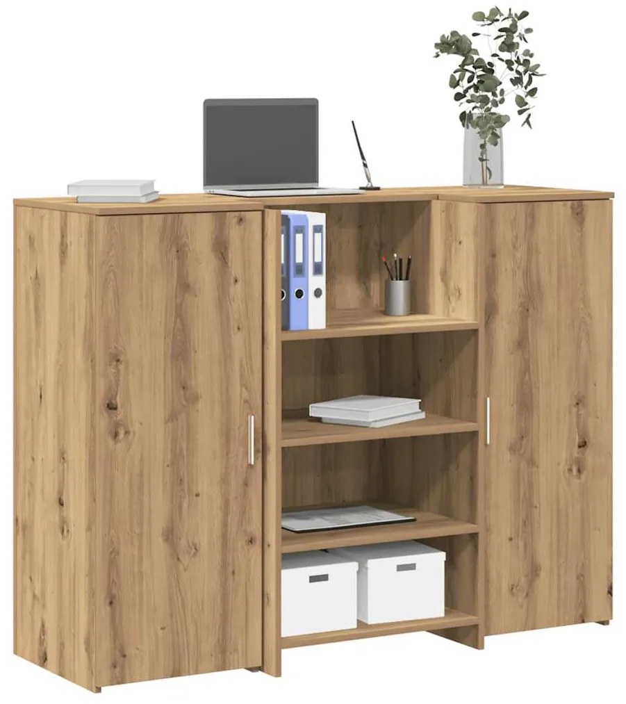 Recepční stůl dub artisan 135x50x103,5 cm kompozitní dřevo 3324195