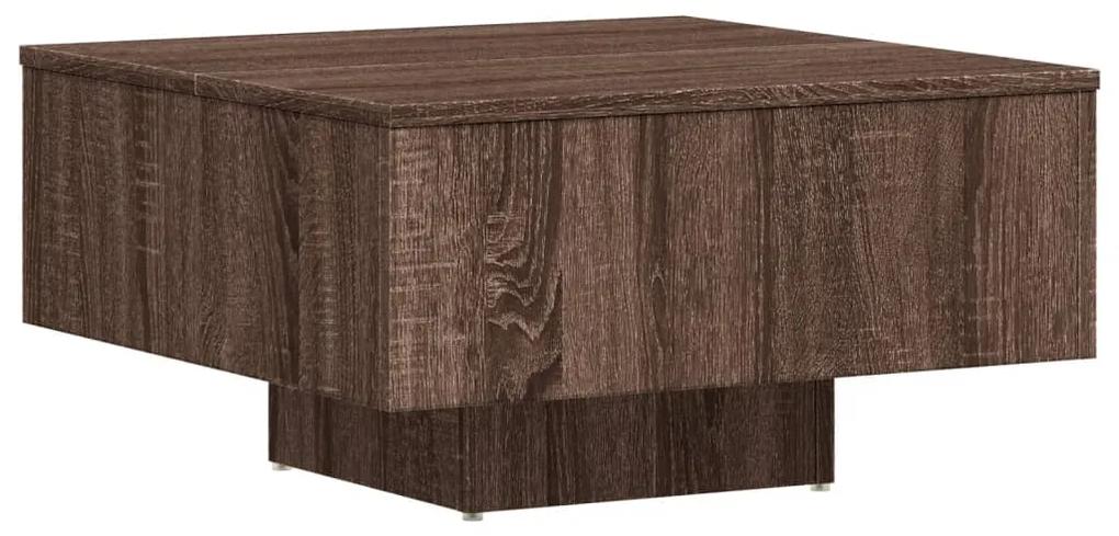 Konferenční stolek hnědý dub 60x60x31,5 cm kompozitní dřevo - Default Title