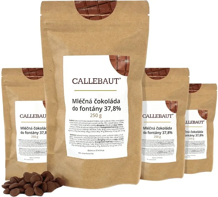 Callebaut Mléčná čokoláda do fontány 37,8 % 1 kg