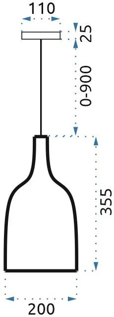 Toolight Minimalistické závěsné osvětlení Rimini Retro černé