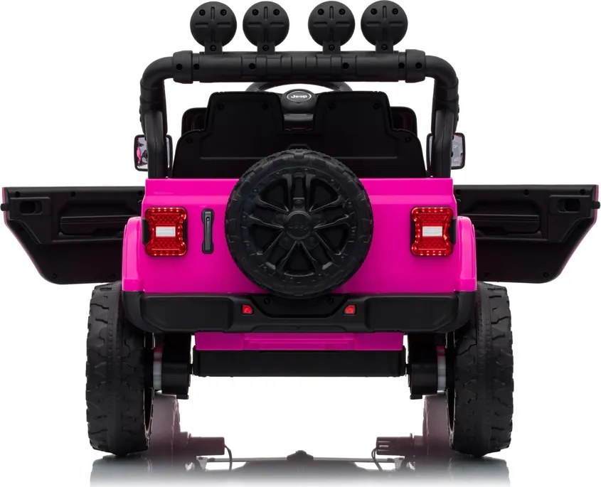 LEAN CARS Akumulátorové vozidlo Jeep Rubicon DK-JWR558 24 V, růžové