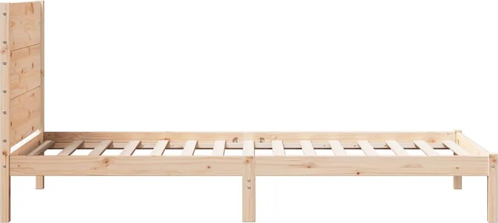 Prodloužený rám postele bez matrace 90 x 210 cm masivní dřevo 3309267