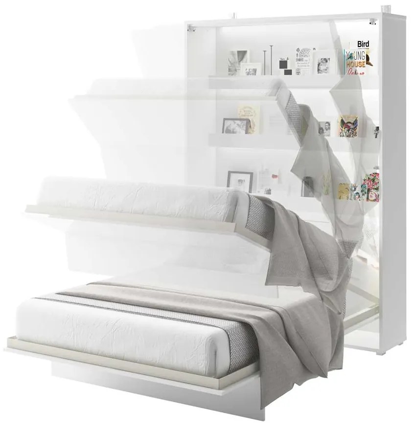 LENART Výklopná postel BED CONCEPT BC-04 140x200 Kašmír: šedá