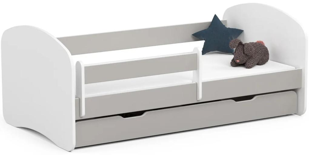 Dětská postel SMILE 160x80 cm šedá