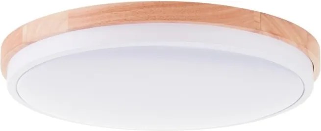 Brilliant G80845/75  Stmívatelné stopní LED svítidlo BAARLO 24W bílé &amp; DŘEVO průměr 35cm