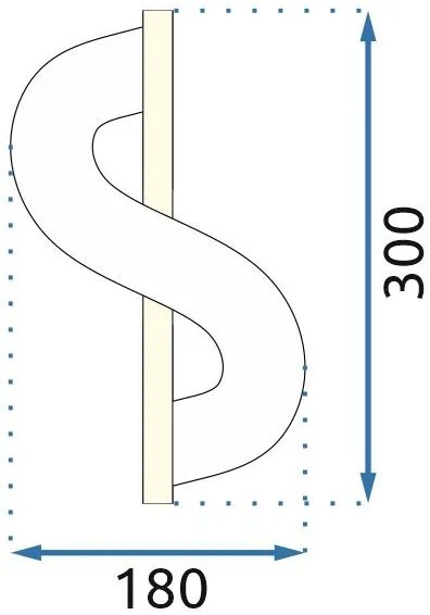 Toolight Nástěnné LED osvětlení Spiral LED G032-W zlaté