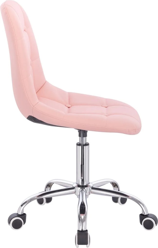 LuxuryForm Židle SAMSON na stříbrné podstavě s kolečky - růžová