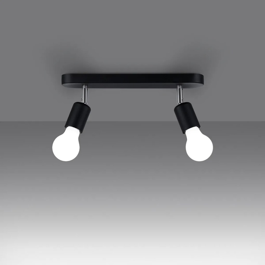 Sollux Lighting Stropní svítidlo FORNES 2 Černá