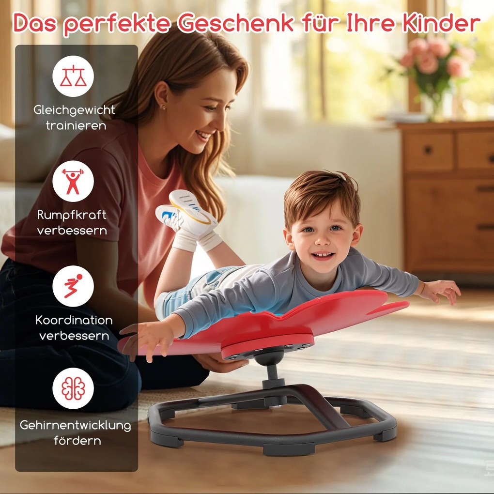 Costway Smyslové otočné křeslo Dětské 360° Dětské otočné křeslo Carousel Autism