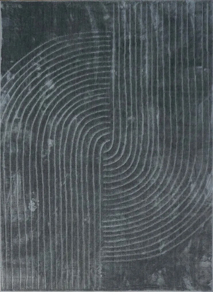 BE Koberec Zen Garden Collection 2403 DARK GREY - šedý obdélníkový Rozměr: 60x100 cm