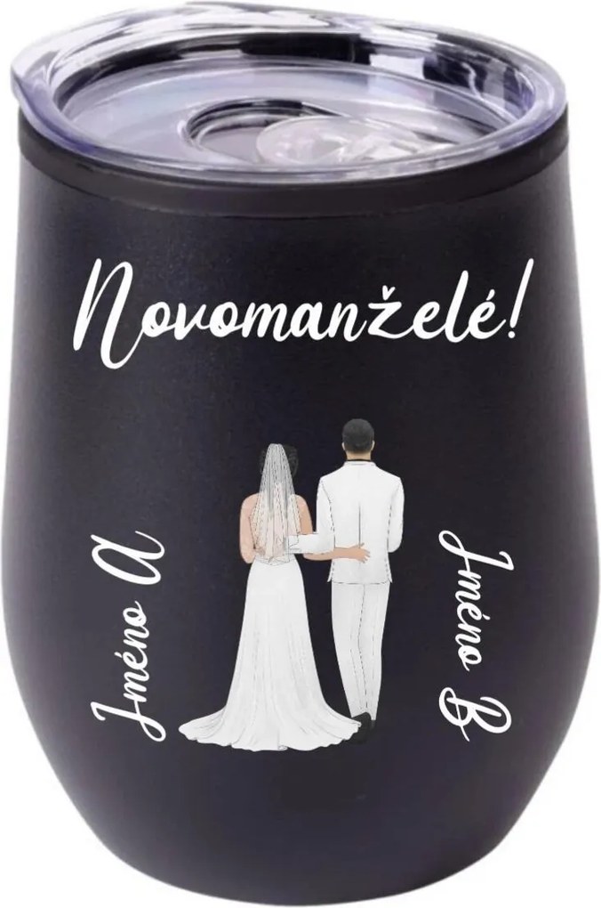 Personalizovaný termohrnek "BOWL" se svatebním párem