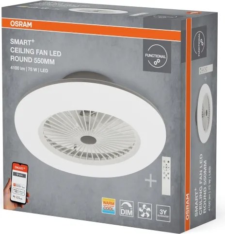 Osram - LED Stmív. stropní svítidlo s ventilátorem SMART+ LED/75W/230V Wi-Fi +DO