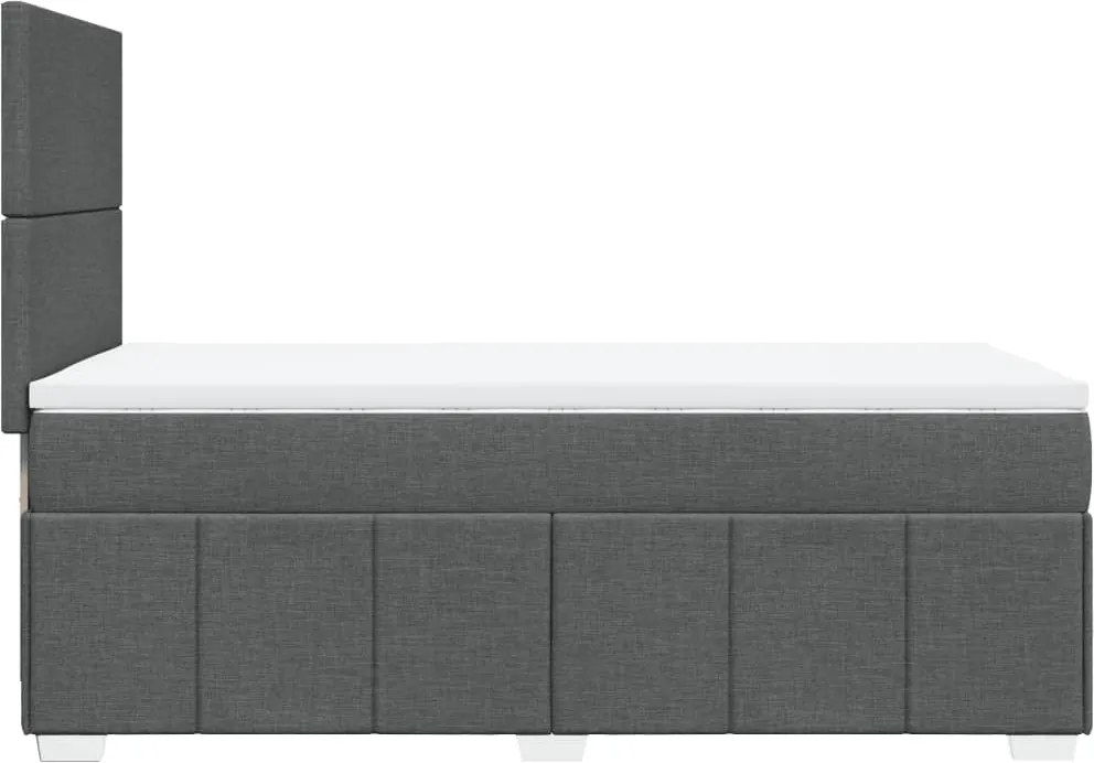 Box spring postel s matrací tmavě šedá 80 x 200 cm textil 3291489