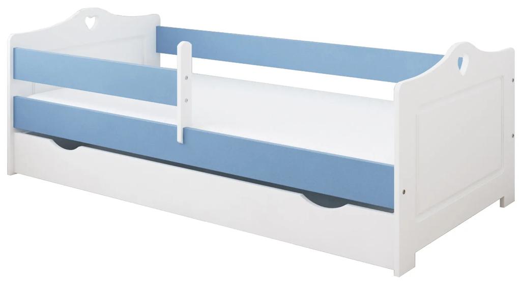 BabyBeds Dětská postel EMMA srdíčka Velikost postele: 160x80 cm, Barevné provedení: Bílá, Úložný prostor: Ne, bez úložného prostoru Bílá