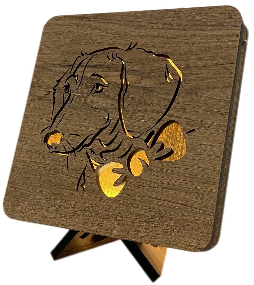 Li-Go "Jezevčík" lampa 19x19cm provedení povrchu: jedle