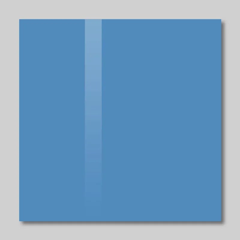 Modrá coelinová skleněná magnetická tabule do kuchyně Smatab® - 48 × 48 cm